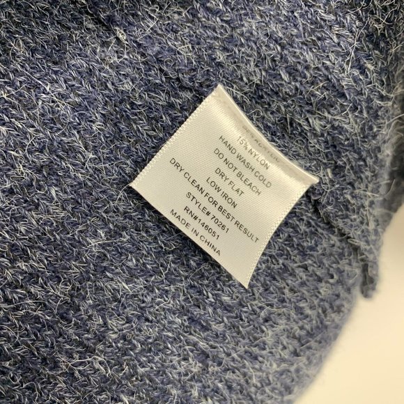 Monteau | Sweaters | Monteau Cardigan Blue White Hooded Open Front ...